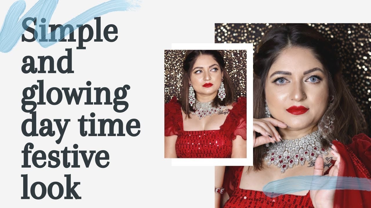 Daytime festive look| karwachauth makeup| Soft Smokey look| Jaspreet ...