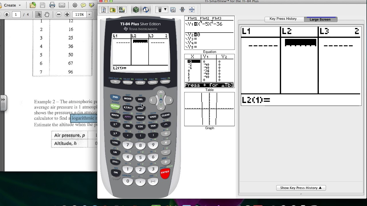 TI 84 & Exp Log Regression - YouTube