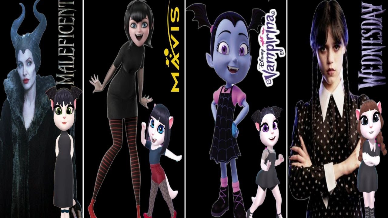 MALEFICENT vs MAVIS vs VAMPIRINA vs WEDNESDAY Makeover My Talking ...
