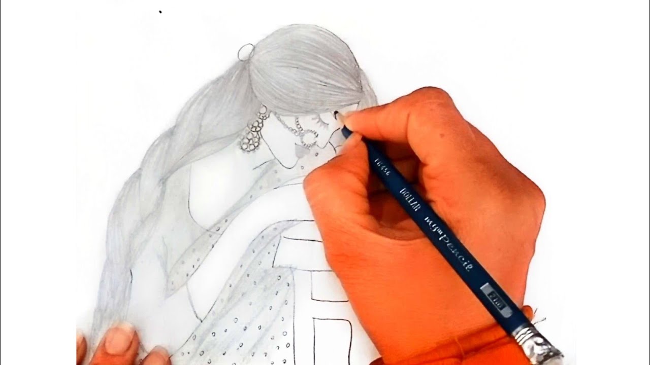 aesthetic girl sketch || easy sketch tutorial || sarazz imagination ...