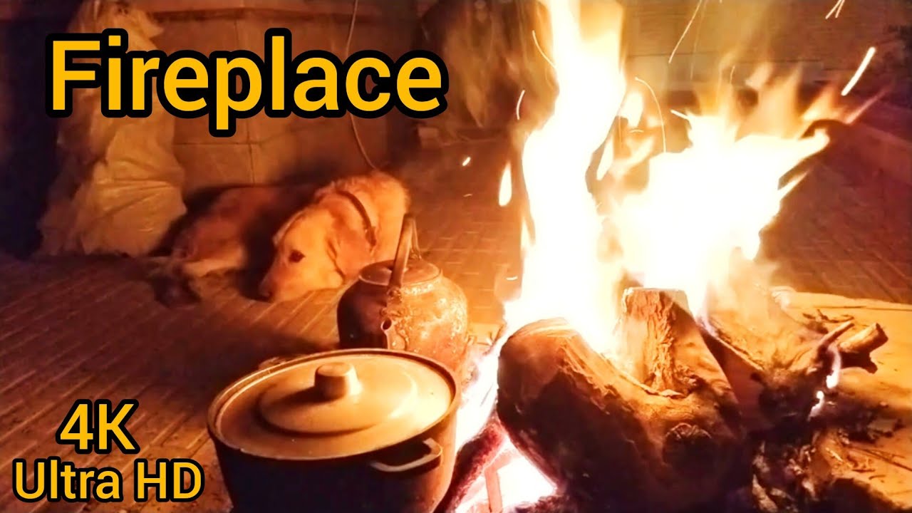 🔥 Cozy FirePlace 4K • Fireplace With Crackling Fire Sounds • Relaxation ...