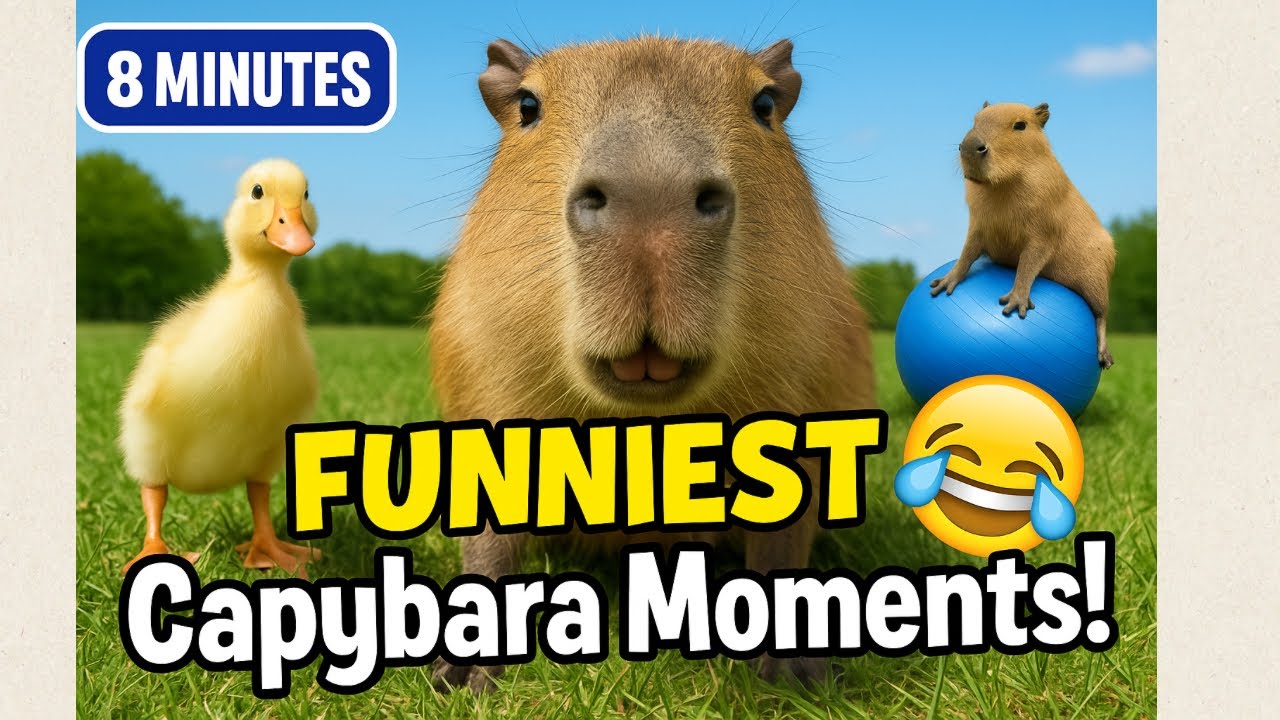Funny and Cute Capybara Compilation (8 min) - YouTube