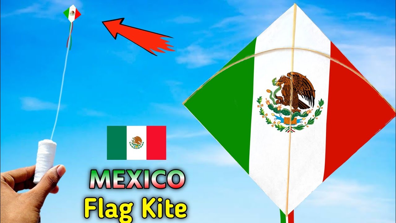 How to make Mexico 🇲🇽 Flag kite | cinco de mayo Special kite flying ...