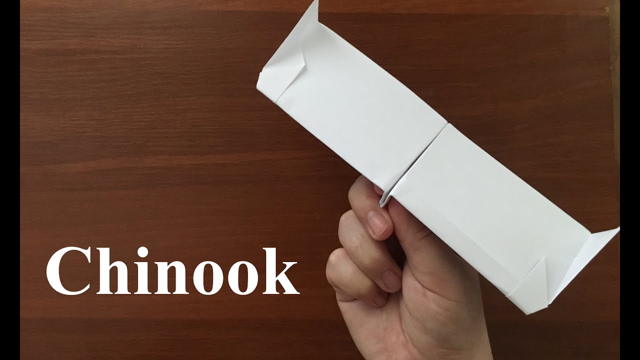 How to Make the Flying Chinook Paper Airplane. Video Tutorial - YouTube