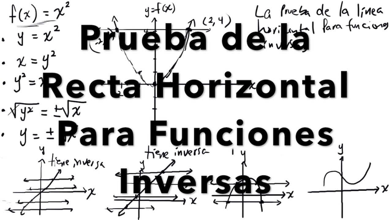 Prueba de la Recta Horizontal para funciones Inversas Final HD 1080p ...