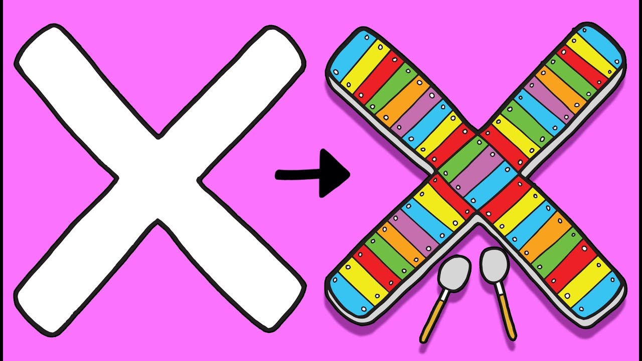 X for Xylophone - Learn to Draw ABC | Learn the Alphabet for Kids - YouTube