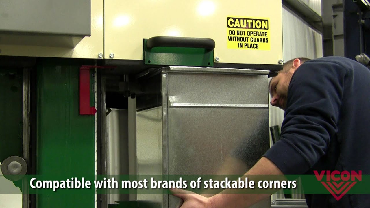 Vicon Dual Head Corner Insertion Machine - YouTube