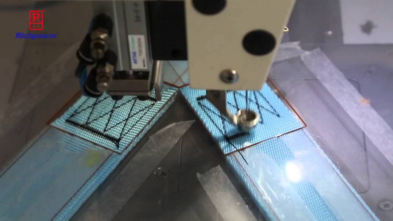 Seat Belt full automatic sewing in large area - YouTube