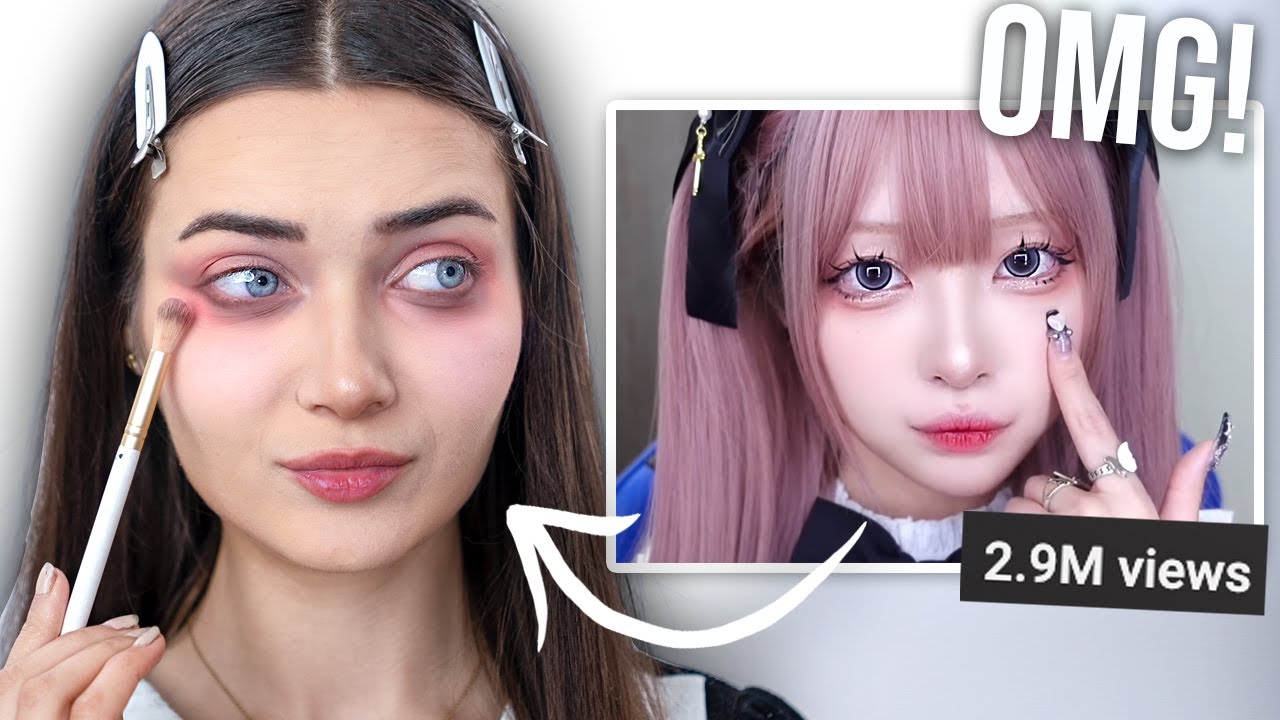 I Tried Following A JAPANESE Makeup Tutorial... - YouTube