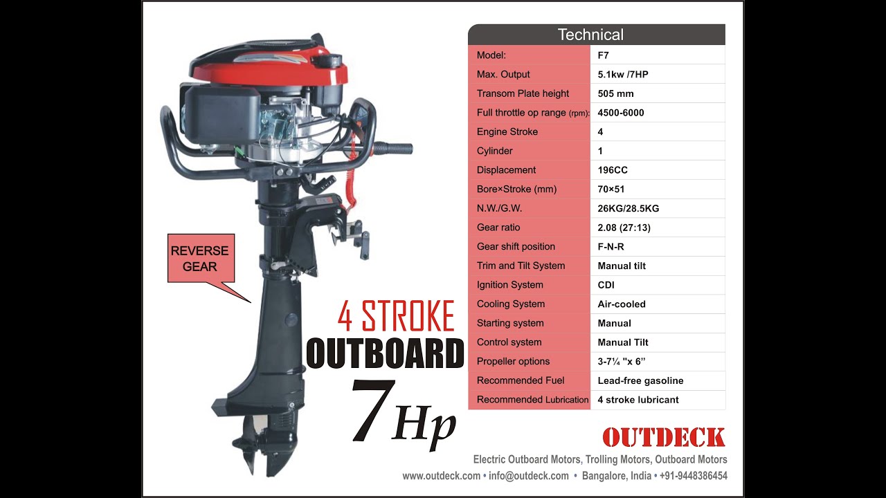 7HP outboard motor for sale delivered in India - YouTube