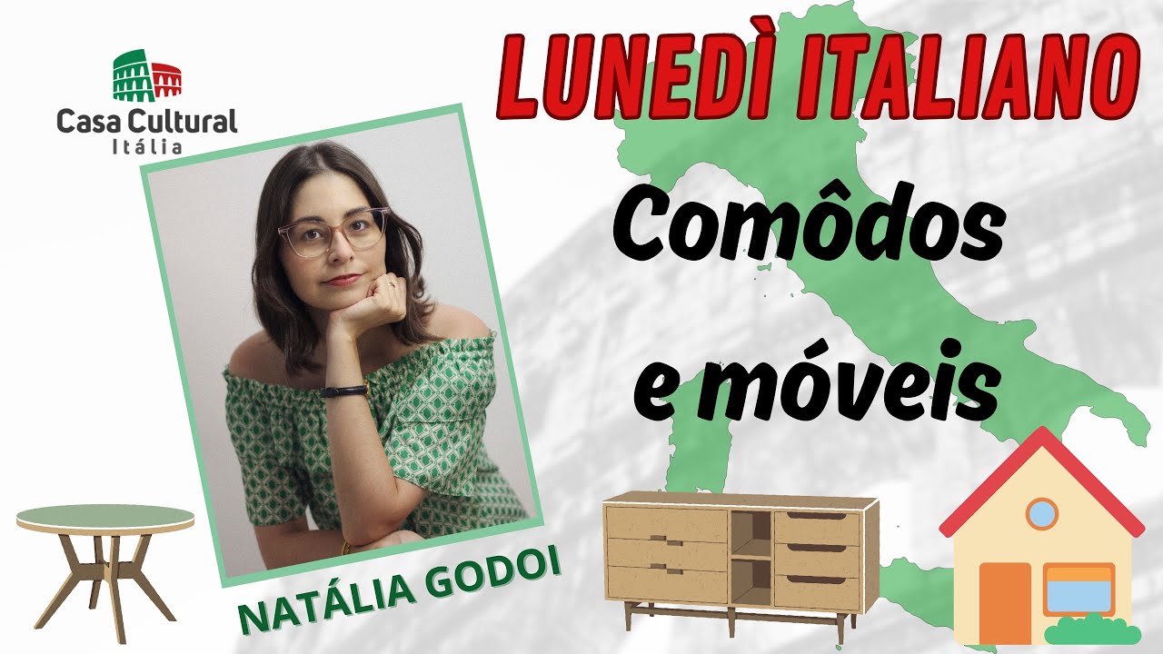 VOCABULÁRIO DA CASA: CÔMODOS E MÓVEIS - LUNEDÌ ITALIANO (23) - YouTube
