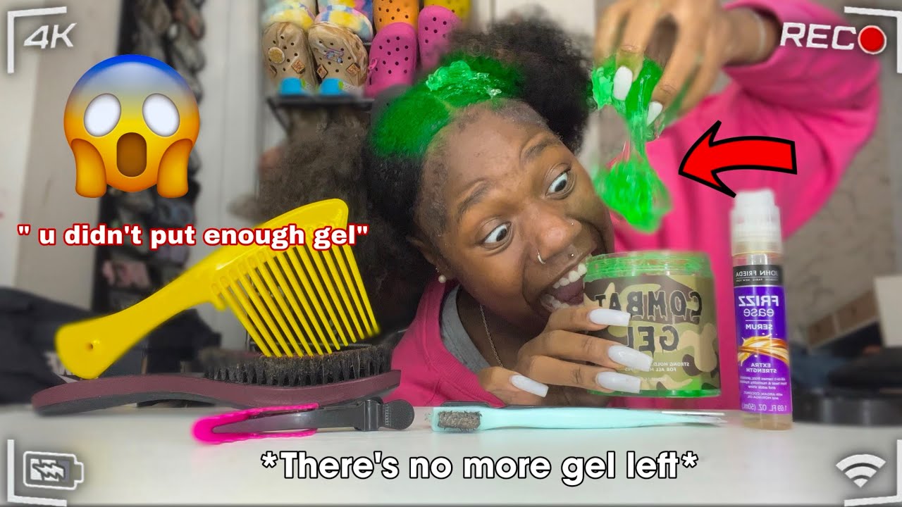 Doing a Slick Back only using Tiktok viral Gel *AGAIN* - YouTube