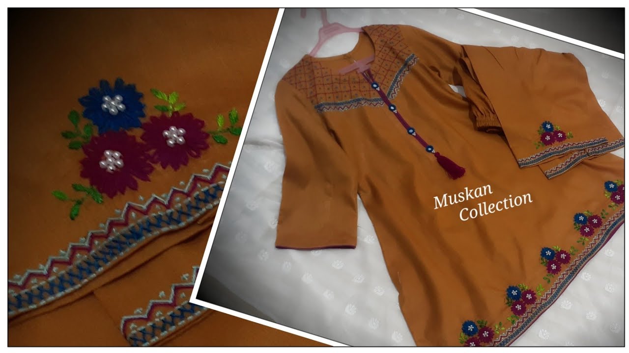 Embroidered Frock Design - YouTube
