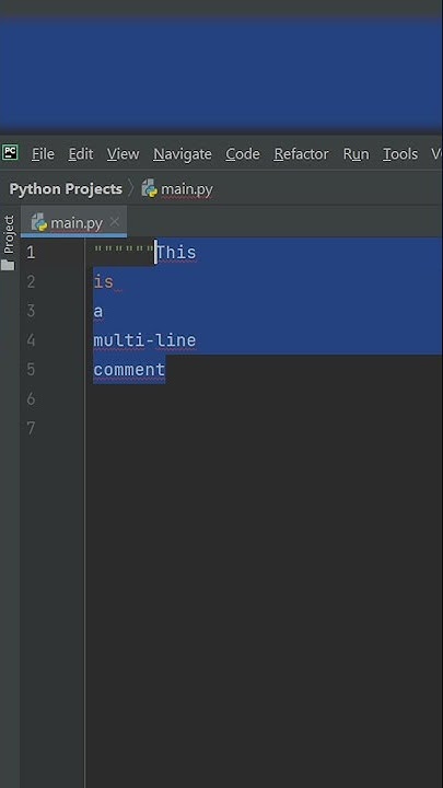 This is a multi-line comment in Python #shorts - YouTube