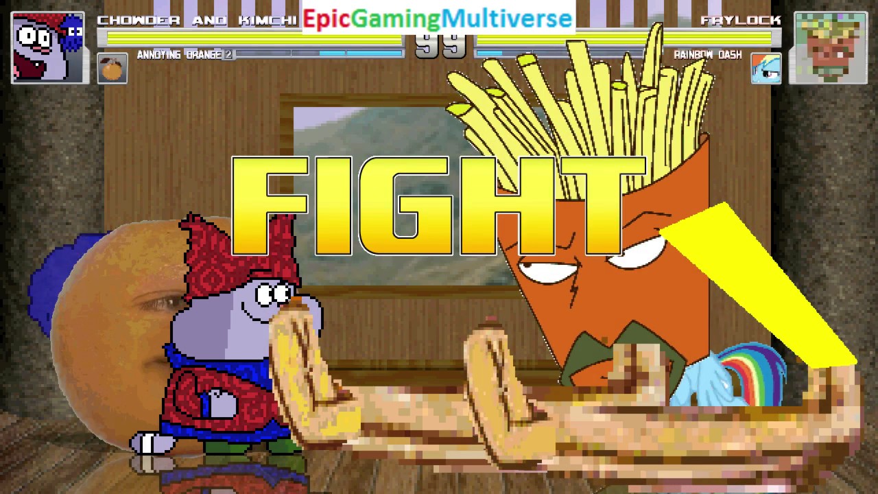 Rainbow Dash And Frylock VS Chowder And The Annoying Orange In A MUGEN ...