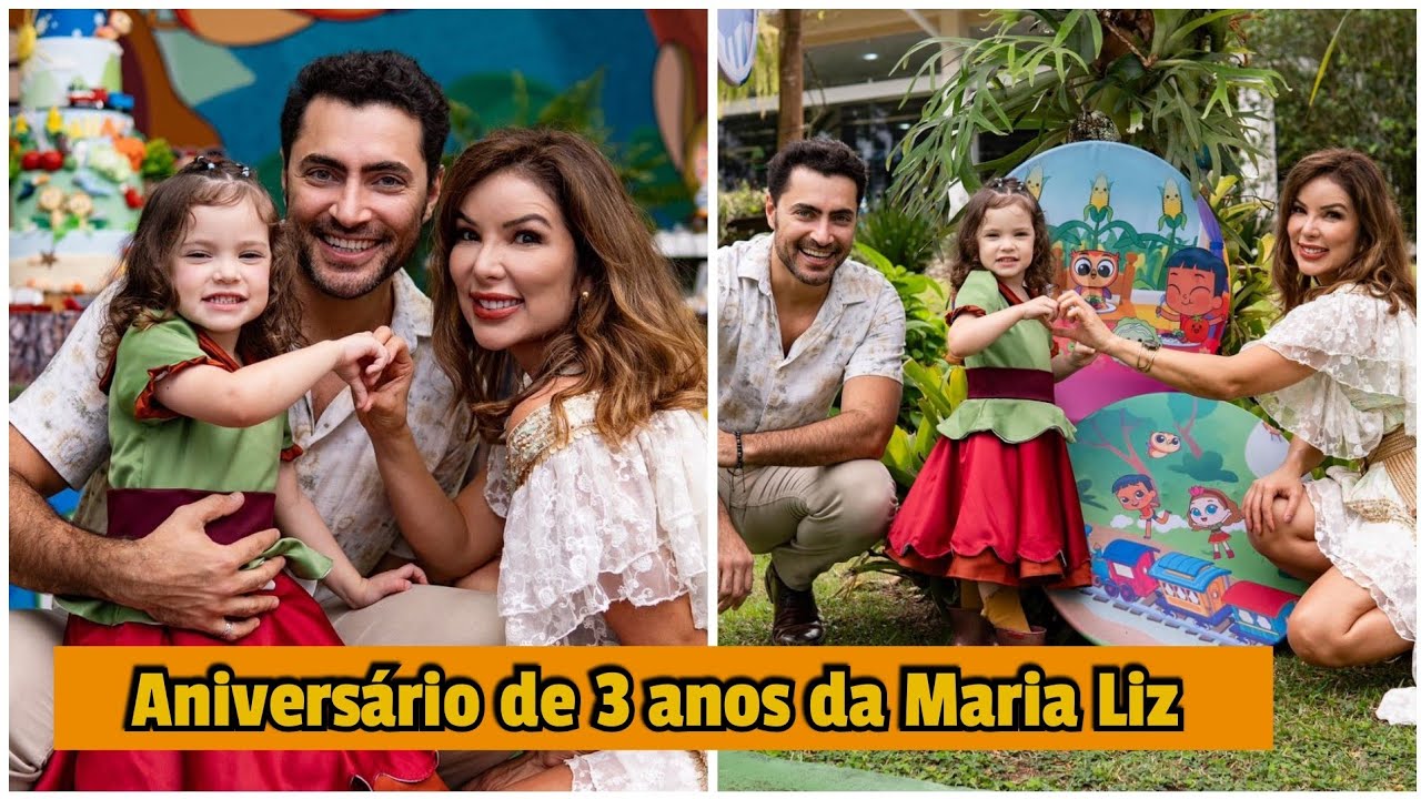 Carlo Porto e Liah Soares comemoraram o Aniversário de 3 anos da filha ...
