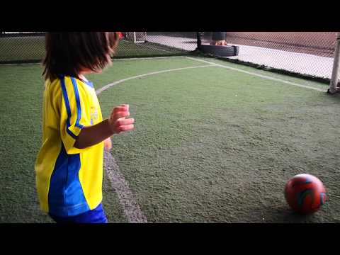 3 year old Izam doing a LaRusso 'crane' kick