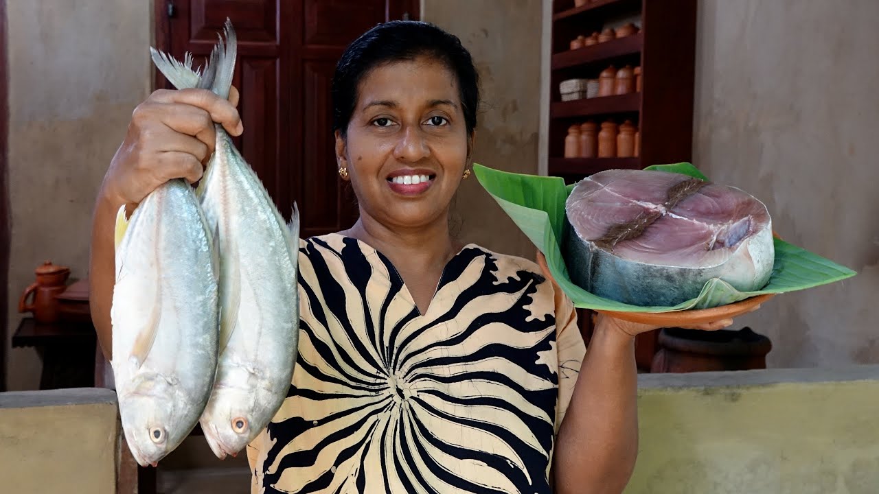 How to fry fish 🐟 Tuna Fish Fingers & Fried Trevally Fish | Village ...