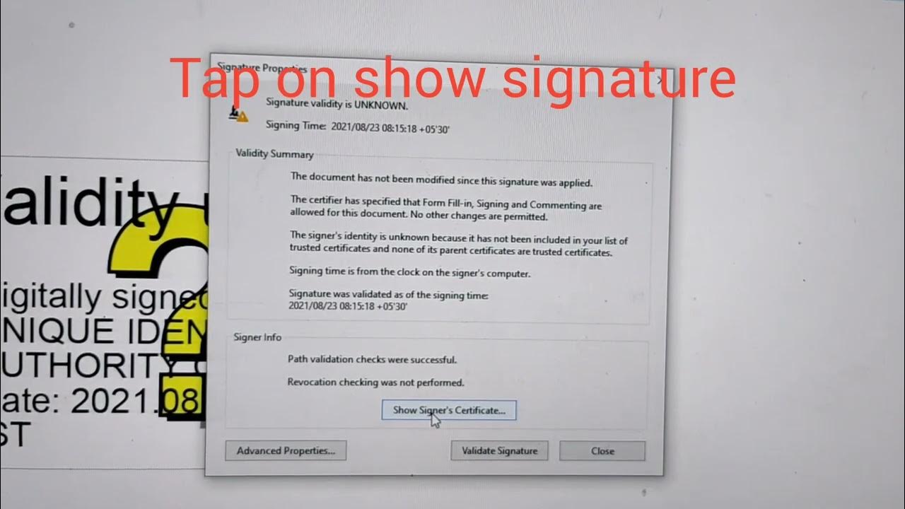 How To Validate Digital Signature Aadhar Card Signature Verification