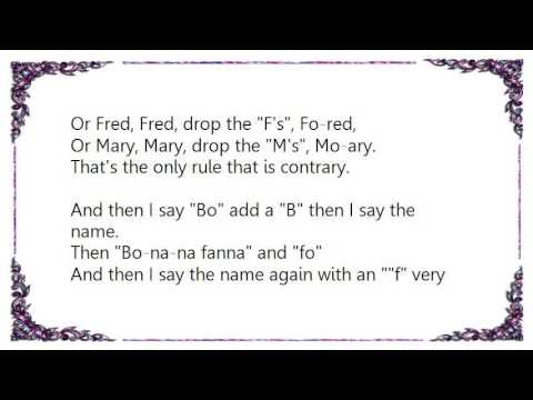 Joanie Bartels - The Name Game Lyrics - YouTube