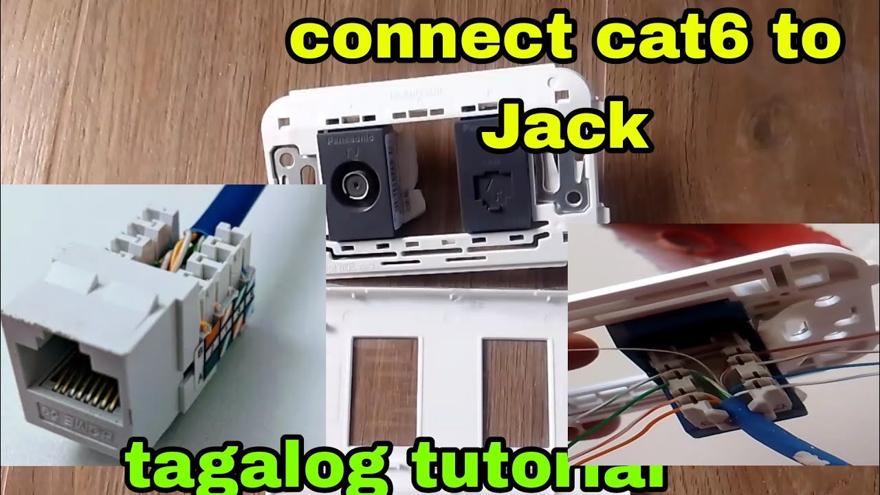 Cat6 connect to lan jack// Paano mag wiring Ng lan cable cat 6 to lan ...
