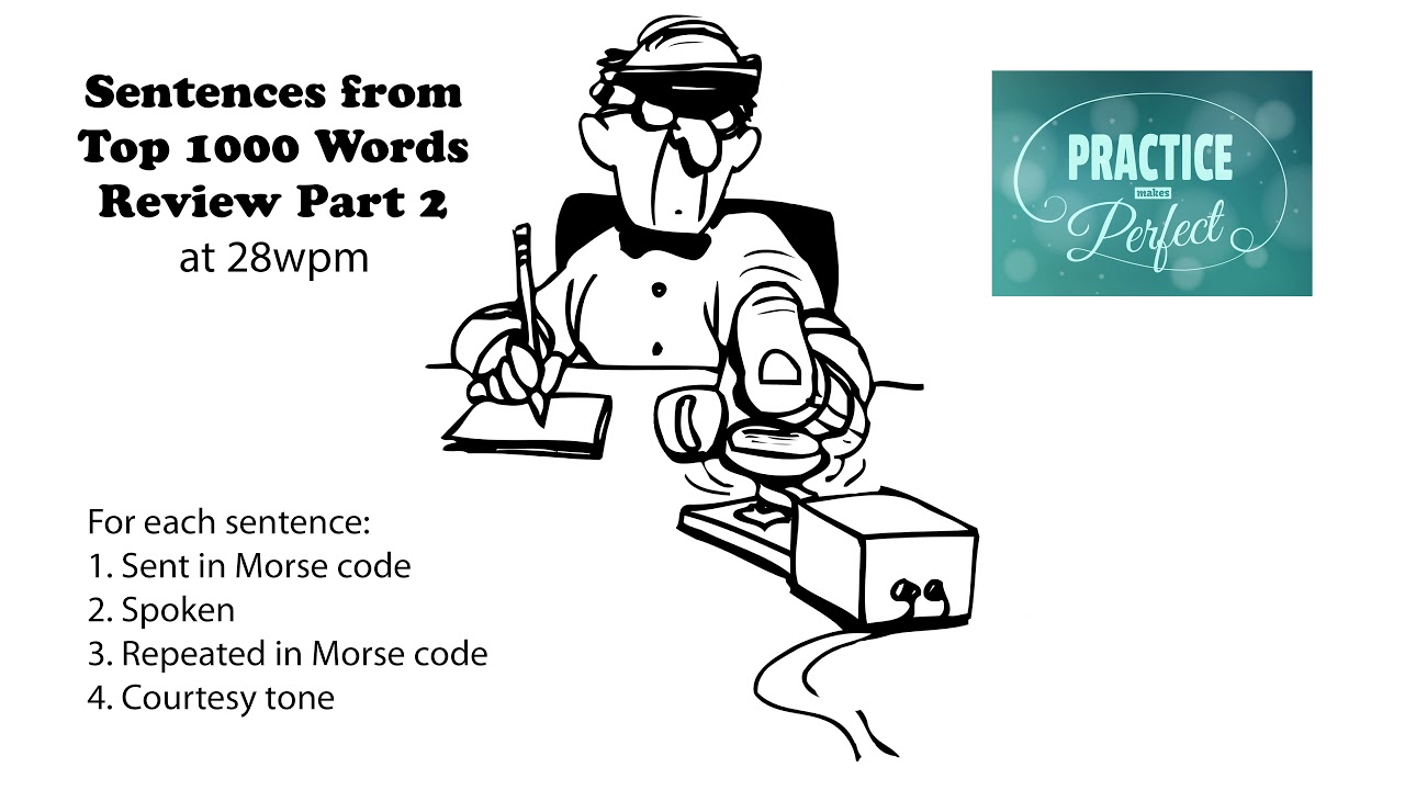 Sentences from Top 1000 Words - Review Part 2 - 28wpm - YouTube