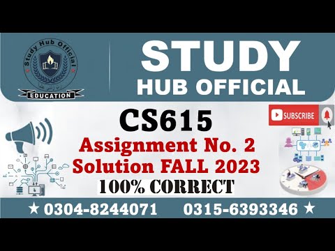 CS615 Assignment 2 Solution 2024, CS615 Assignment 2 Solution Fall 2023, CS615 Assignment 2 ...
