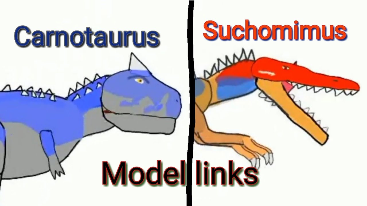 Dbwc carnotaurus and Dbwc suchomimus - YouTube