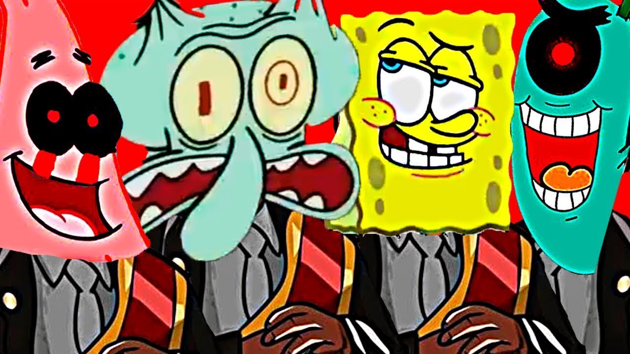 Creepy Squidward.EXE & Scared SpongeBob - Coffin Dance Song (Cover ...