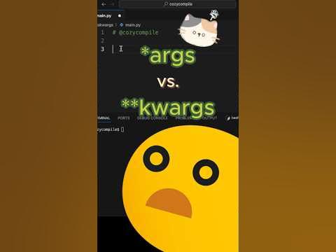 *args vs **kwargs?! #codingtips #coding #python - YouTube