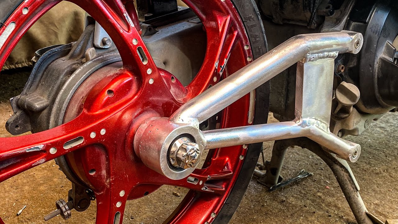 How to made swingarm for your yamaha mio 4 - YouTube