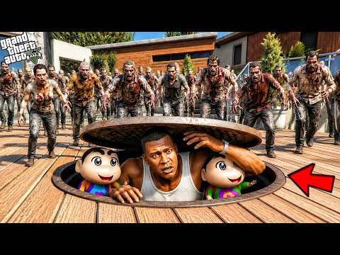 Franklin And Shinchan Surviving The Biggest Zombie Apocalypse || Gta 5