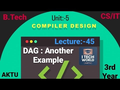 Compiler Design - CD (Lec:-45) Unit :-5 DAG Another Example B.Tech AKTU - YouTube