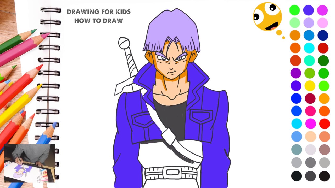 How to Draw Future Trunks Dragon Ball Z - YouTube