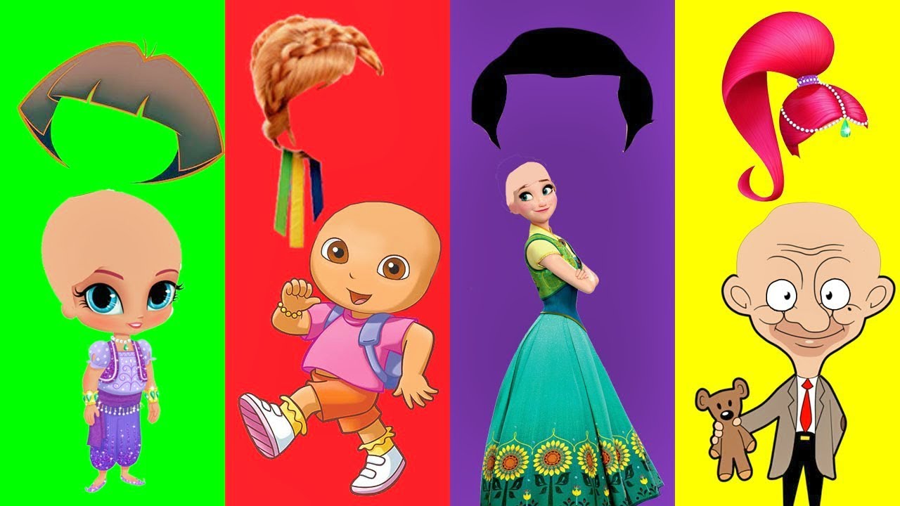 Wrong Hairs Dora The Explorer Disney Princess Elsa Shimmer & Shine Mr ...