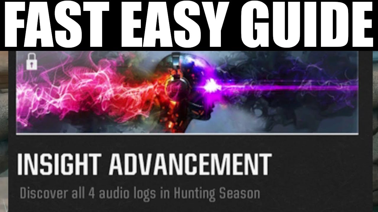 Where to "discover all 4 audio logs in hunting season" bo6 | insight ...