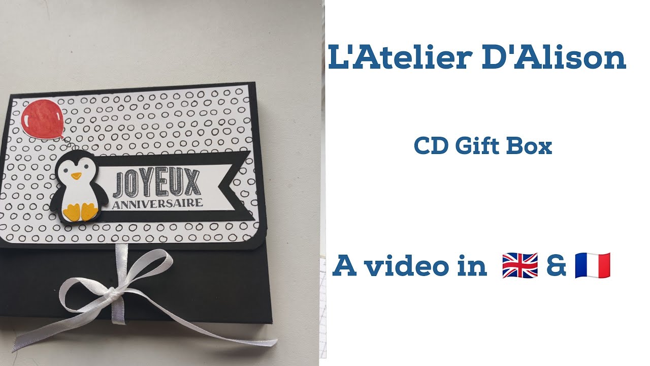 CD Gift Box made with Stampin Up products a Video in English and French - YouTube