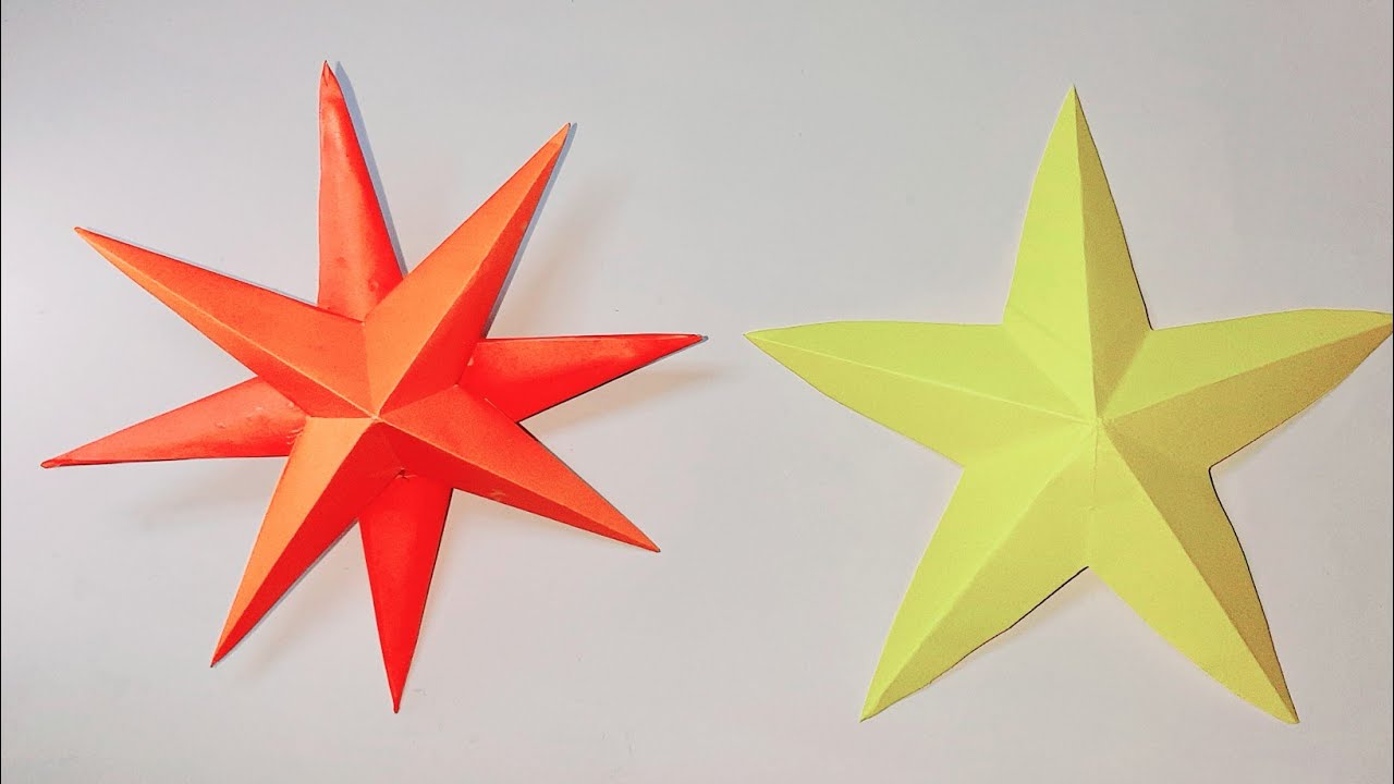 Two easy ways to make beautiful paper stars. - YouTube