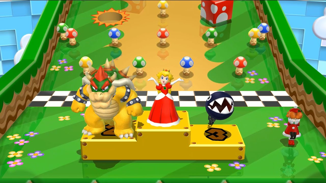 Mario Party 9 - Minigames - Chain Chomp Vs Rival Players - YouTube