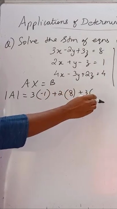 Solution of system of linear equations by matrix method - YouTube