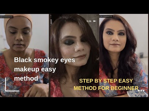 🔥PART ONE🔥of Black Smokey eye makeup tutorial/step-by-step for beginner ...