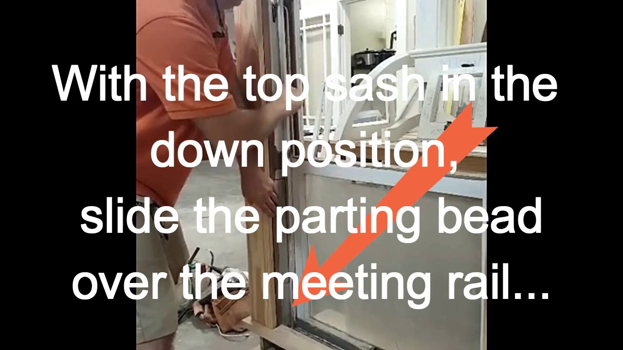 How to get a parting bead past the meeting rail - YouTube