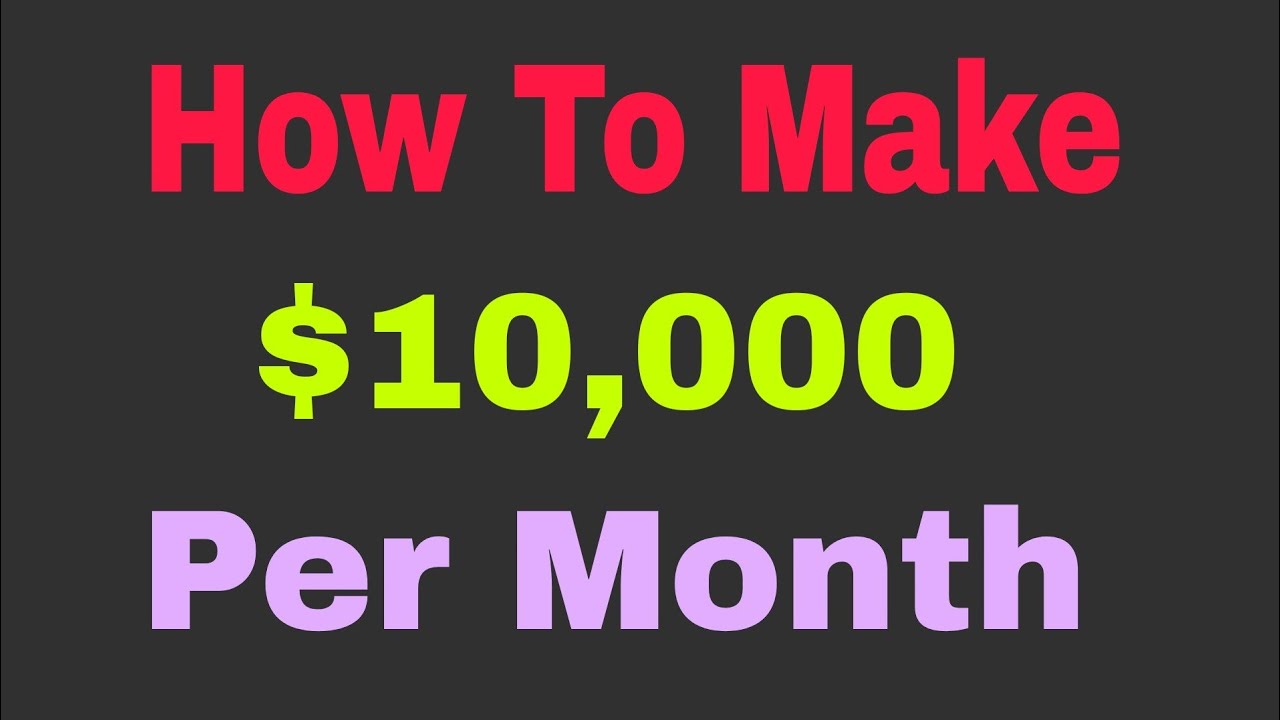 10 Ways To Earn $10,000 Per Month Online, Doing What You Already Know ...
