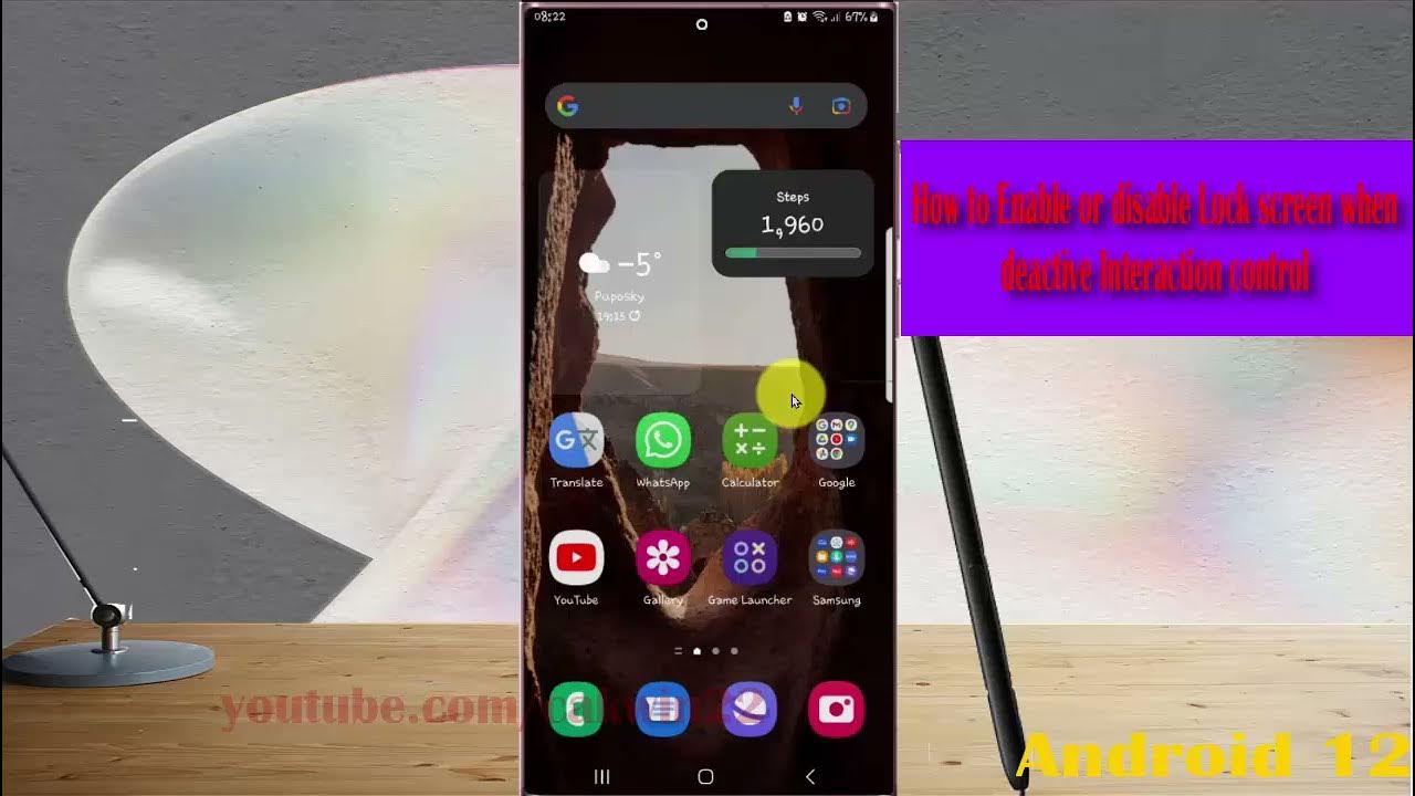 Samsung Galaxy S22 Ultra : How to Enable or disable Lock screen when deactivate Interaction ...