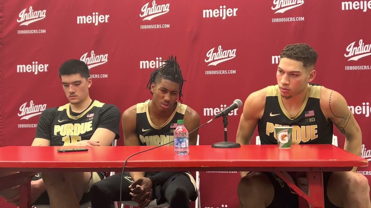 Zach Edey, Jaden Ivey and Mason Gillis react to loss at Indiana - YouTube