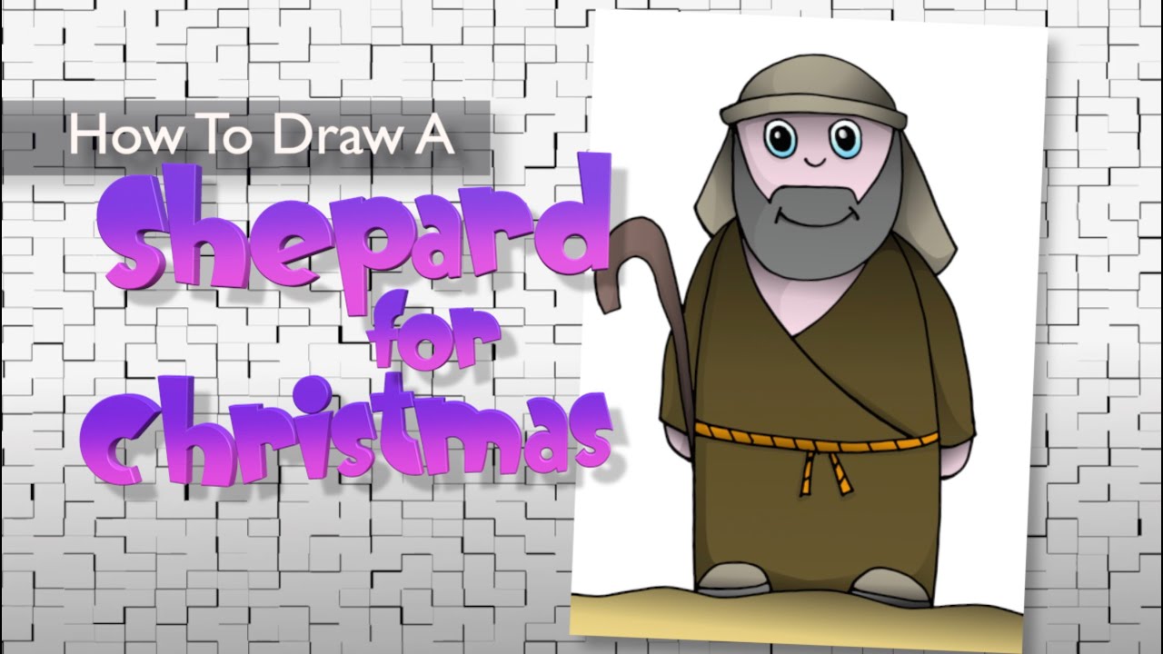 How to Draw a Shepard 🎄Christmas🎄Nativity 🎄Bible Story ️ Easy ️ Step by ...