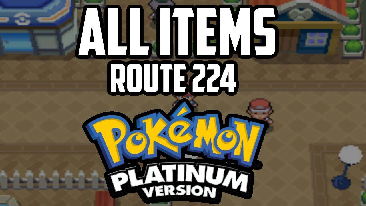 EVERY Item in Route 224 - Pokémon Platinum - YouTube