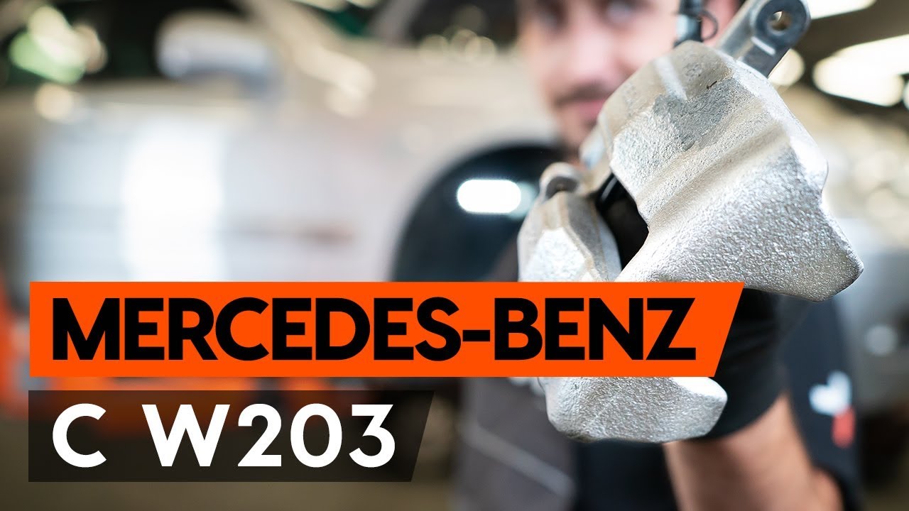 How to change front brake caliper on MERCEDES-BENZ С W203 [TUTORIAL ...