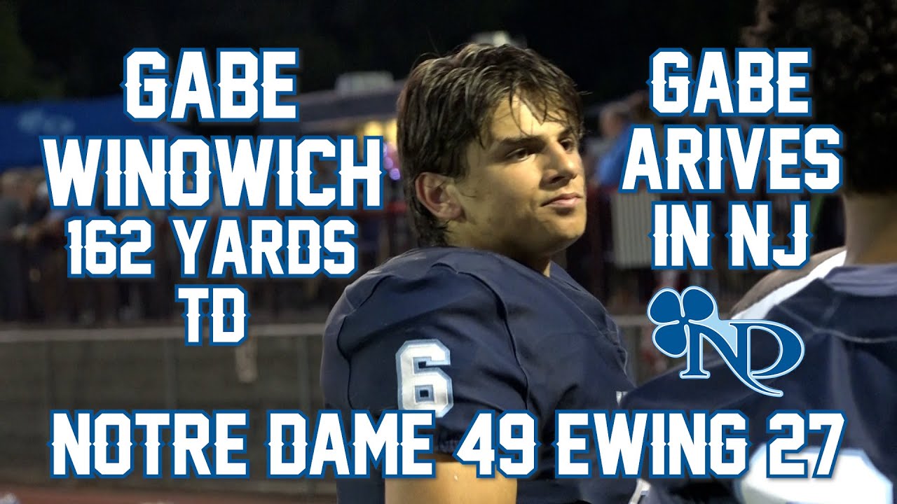 Notre Dame 49 Ewing 27 | Rutgers commit Gabe Winowich 162 yards + TD in ...