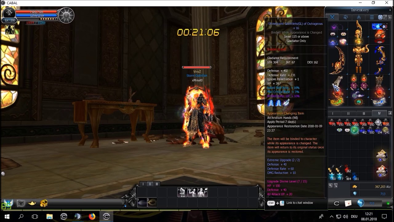 Cabal EU - xMinat0 (GL) l Gear Showcase l 08.01.2018 - YouTube